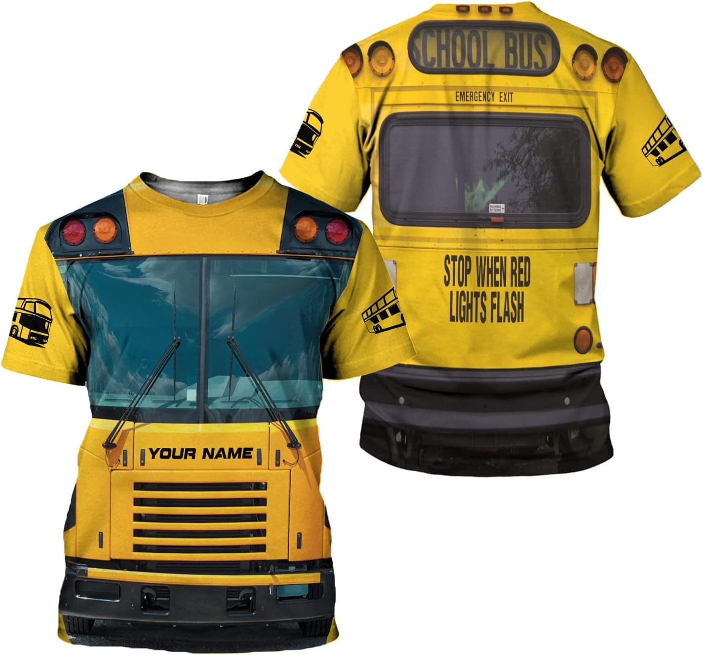 Personalized School Bus Driver Shirt - Custom Bus Driver Shirts, Yellow ...