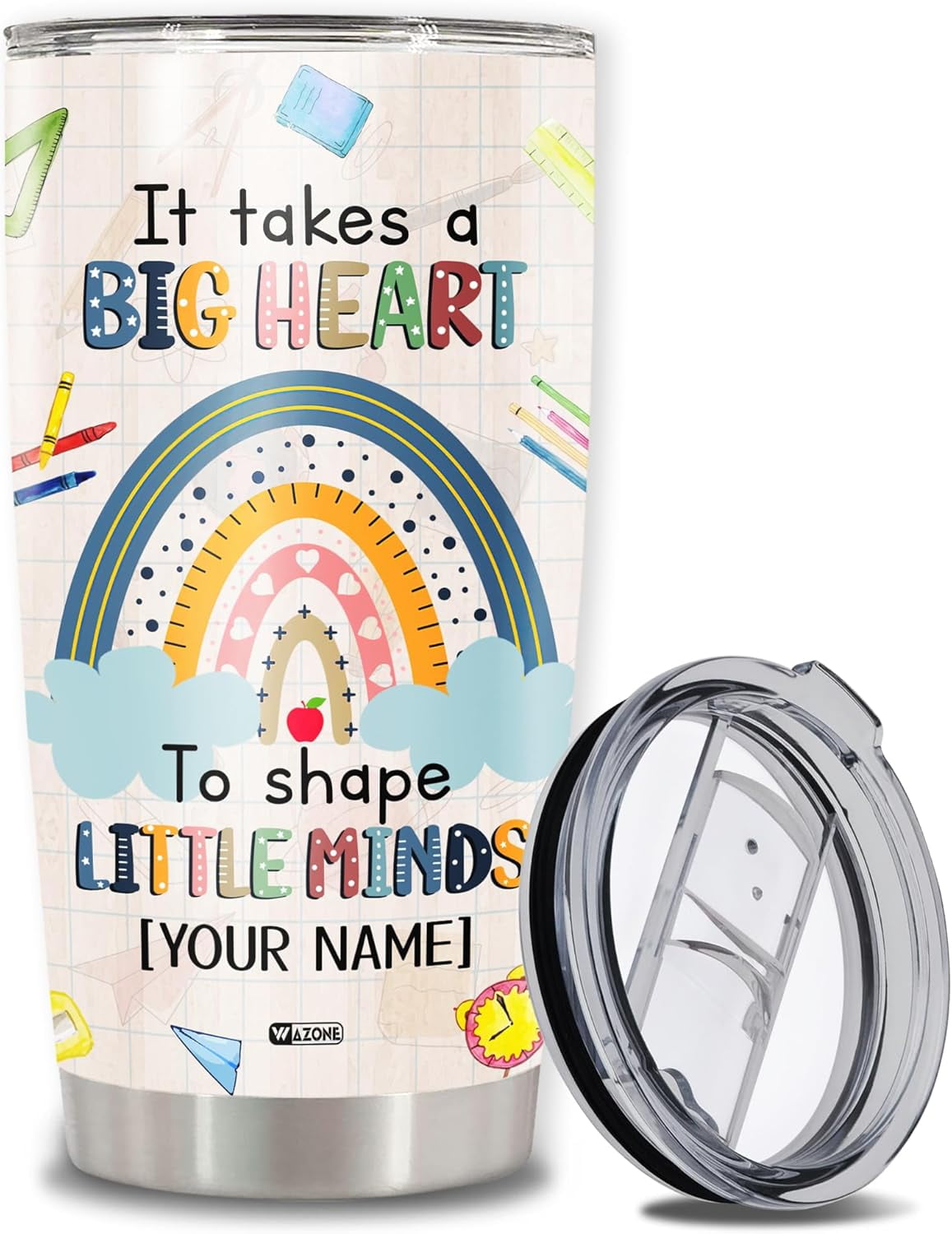 Personalized School Bus Tumbler Cup Custom Name Customized Stainless ...