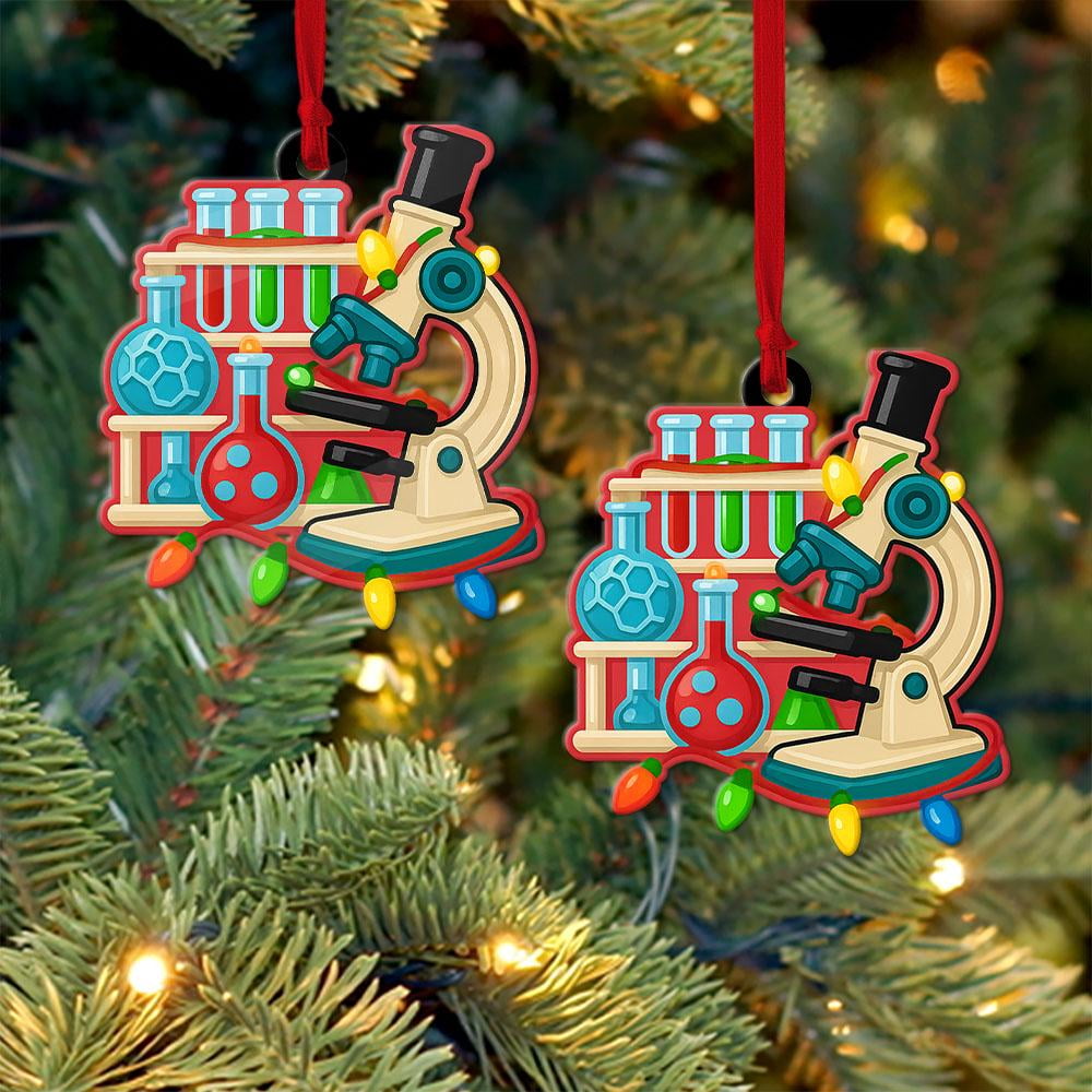 Personalized Science Acrylic Christmas Ornament 2025 Custom Name ...