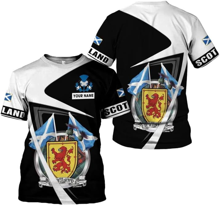 Personalized Scotland Shirt, Scottish Lion Rampart Shirts, Scotland ...