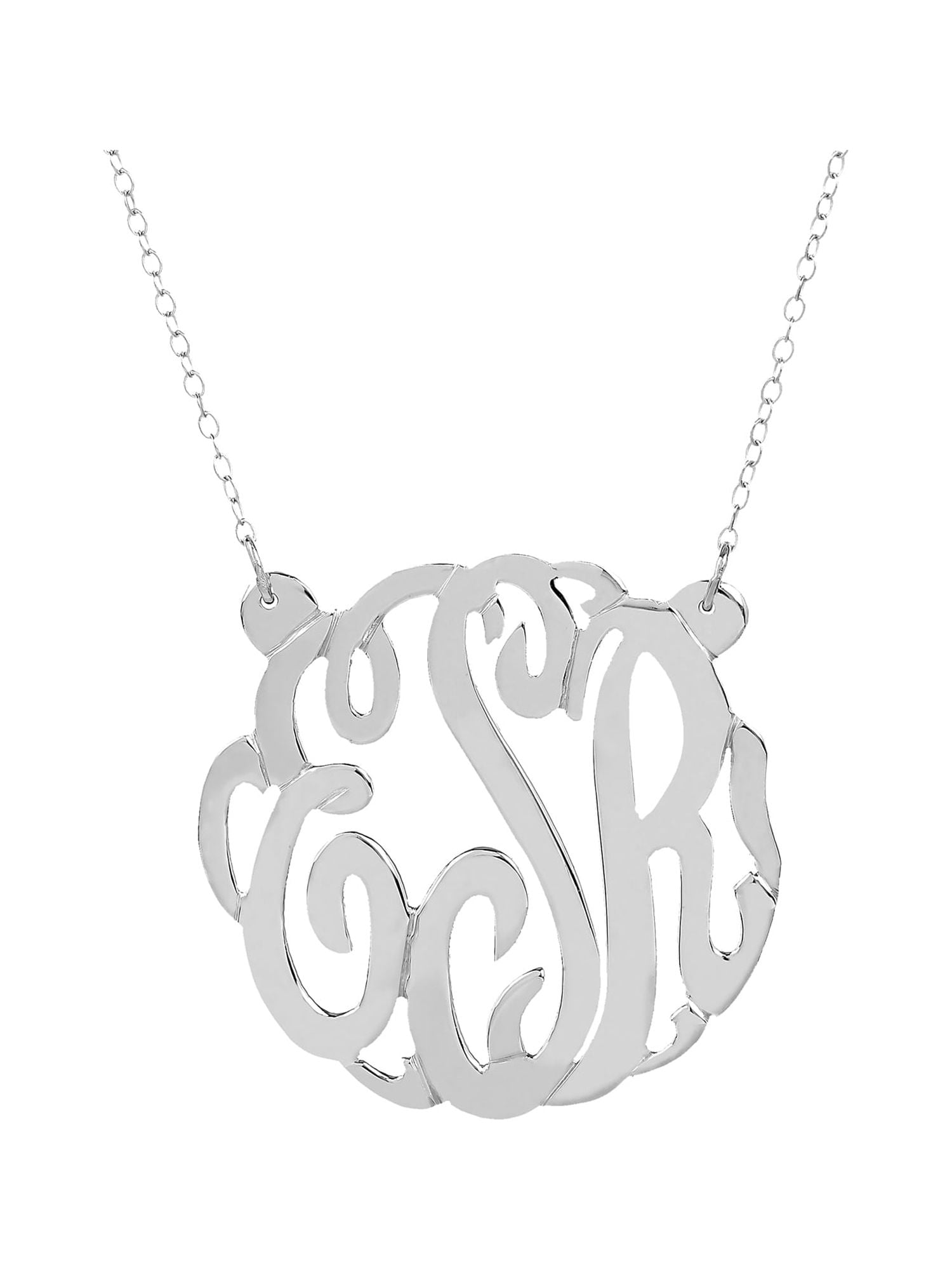 Personalized Script Monogram Necklace - Walmart.com