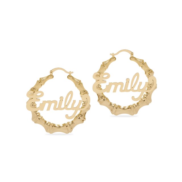 Personalized Script Name Bamboo Earrings - Walmart.com
