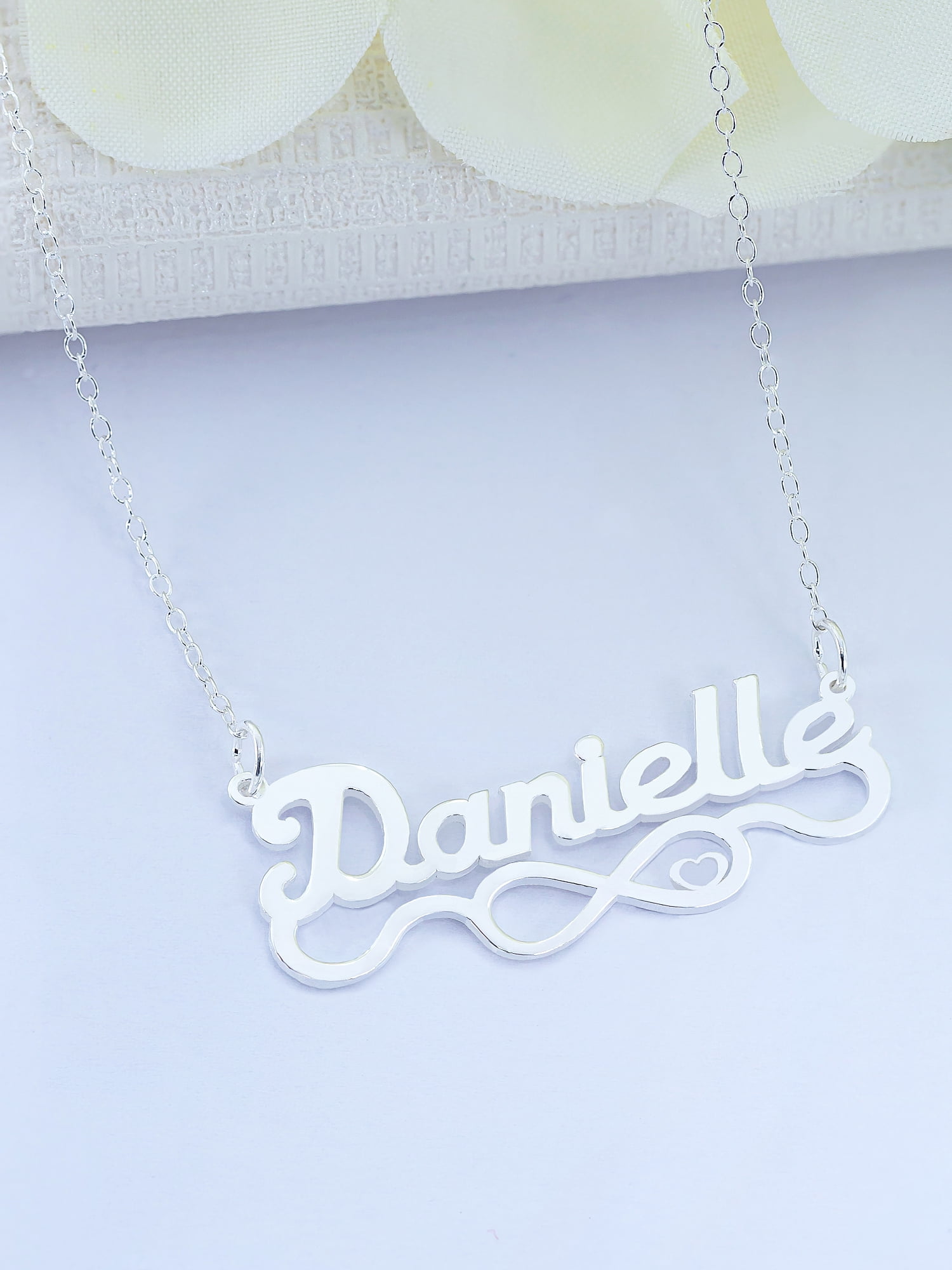 Personalized Script Name Necklace w/Infinity on Tail - Walmart.com