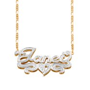 Personalized Name Necklace with Hearts and Tail - Walmart.com