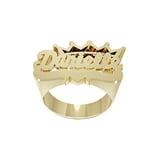Personalized Script Name Ring with Crown on Top - Walmart.com