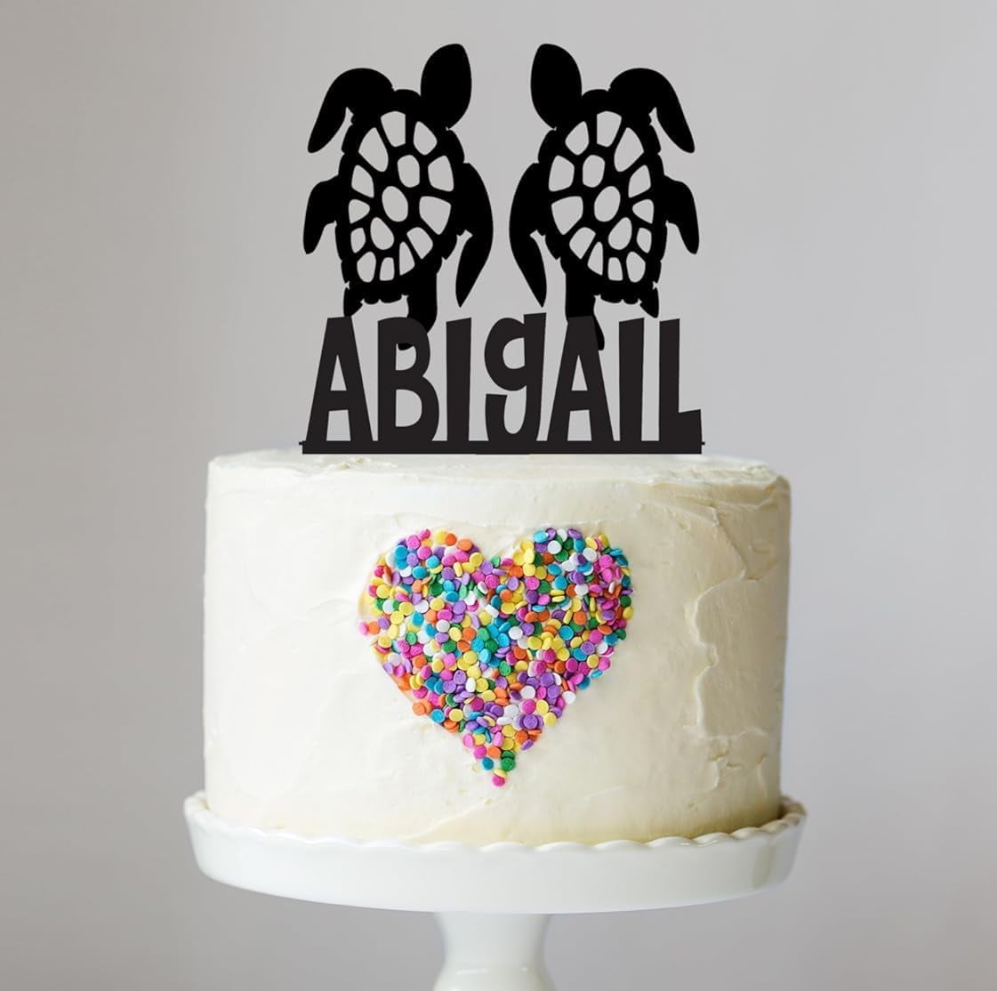 Personalized Sea Turtle Cake Topper with Keepsake Base, Personalize ...