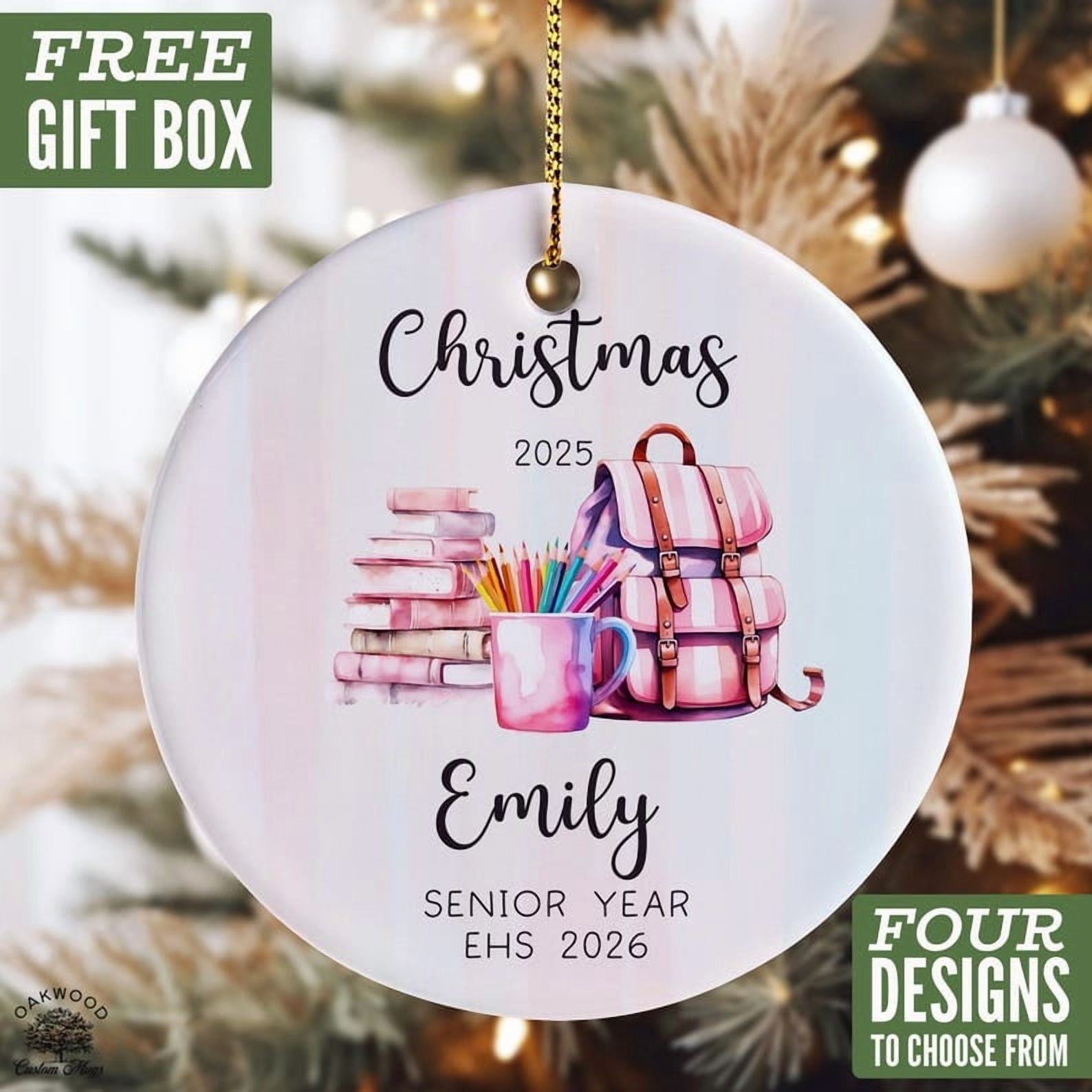 Personalized Senior Ornament for Her - Custom Graduation Keepsake ...