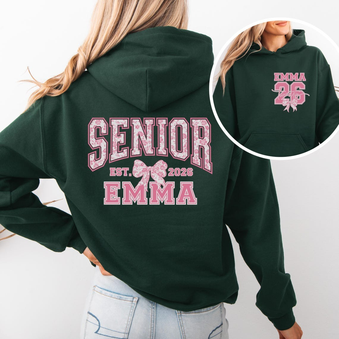 Personalized Senior Year Hoodie Sweatshirt Custom Class of 2026 Sweater ...