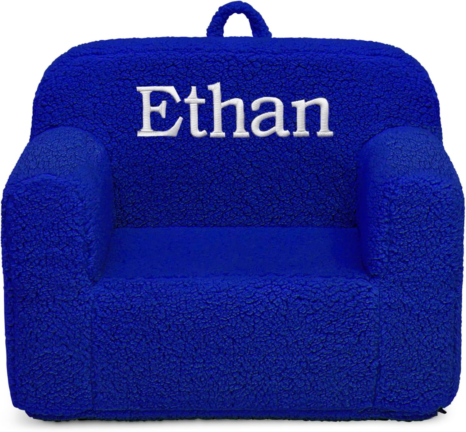 Personalized Sherpa Cozee Chair - Customize with Name – Foam Kids Chair ...