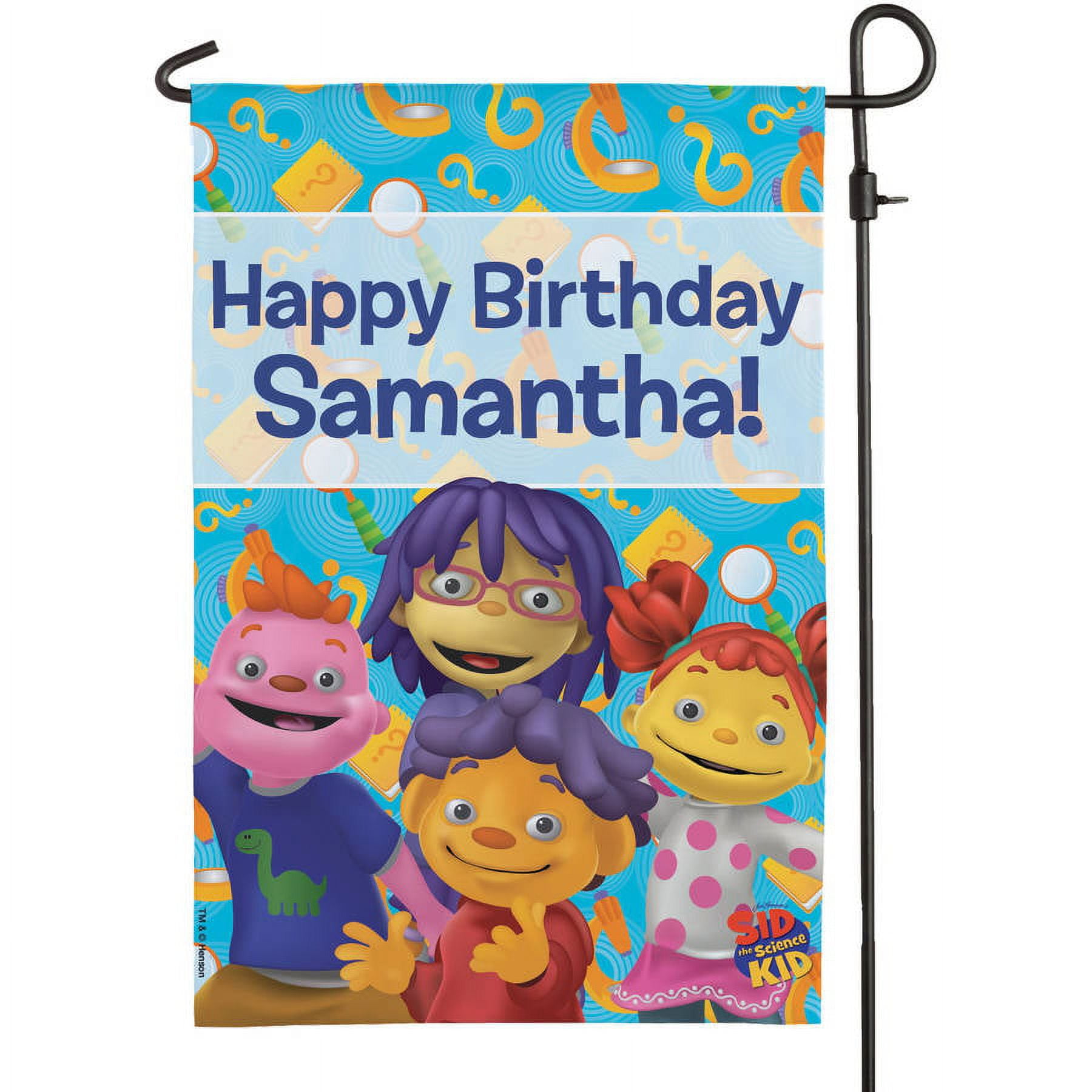 Personalized Sid The Science Kid Happy Birthday Flag - Walmart.com