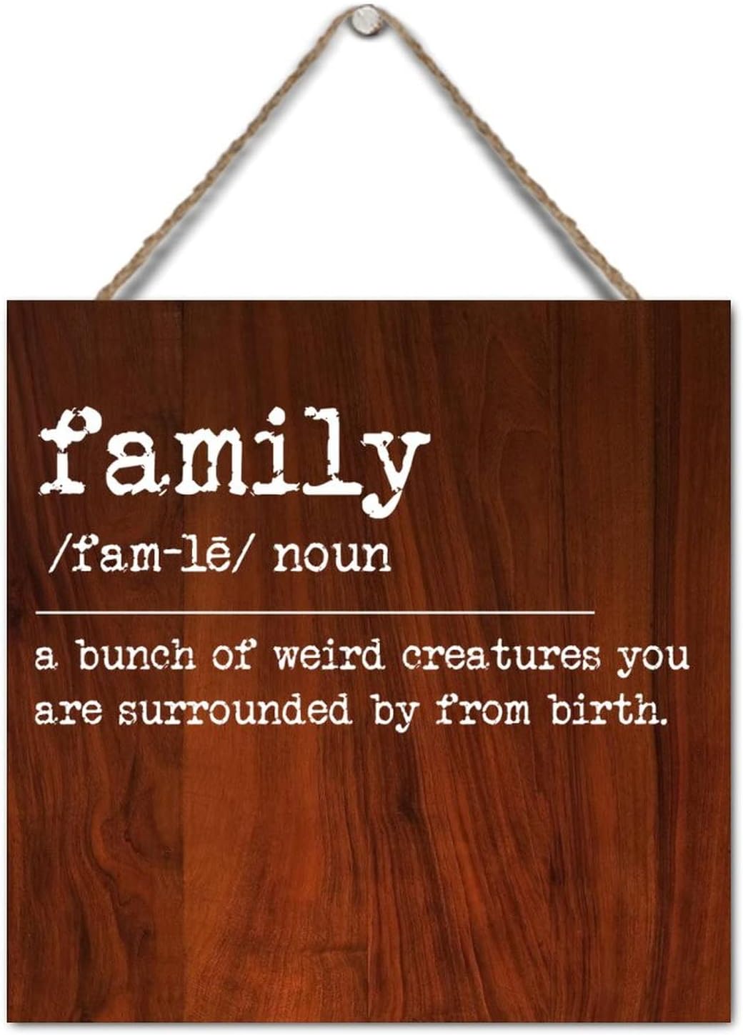 Personalized Signs Family Definition Noun Hanging Wood Sign 12x12in ...