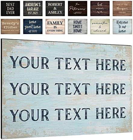 Personalized Signs for Home, Custom Sign with Any Text, 3 Sizes - 12 ...