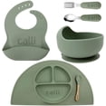 Personalized Silicone Suction Plates for Baby，Custom Toddlers Spoon and ...