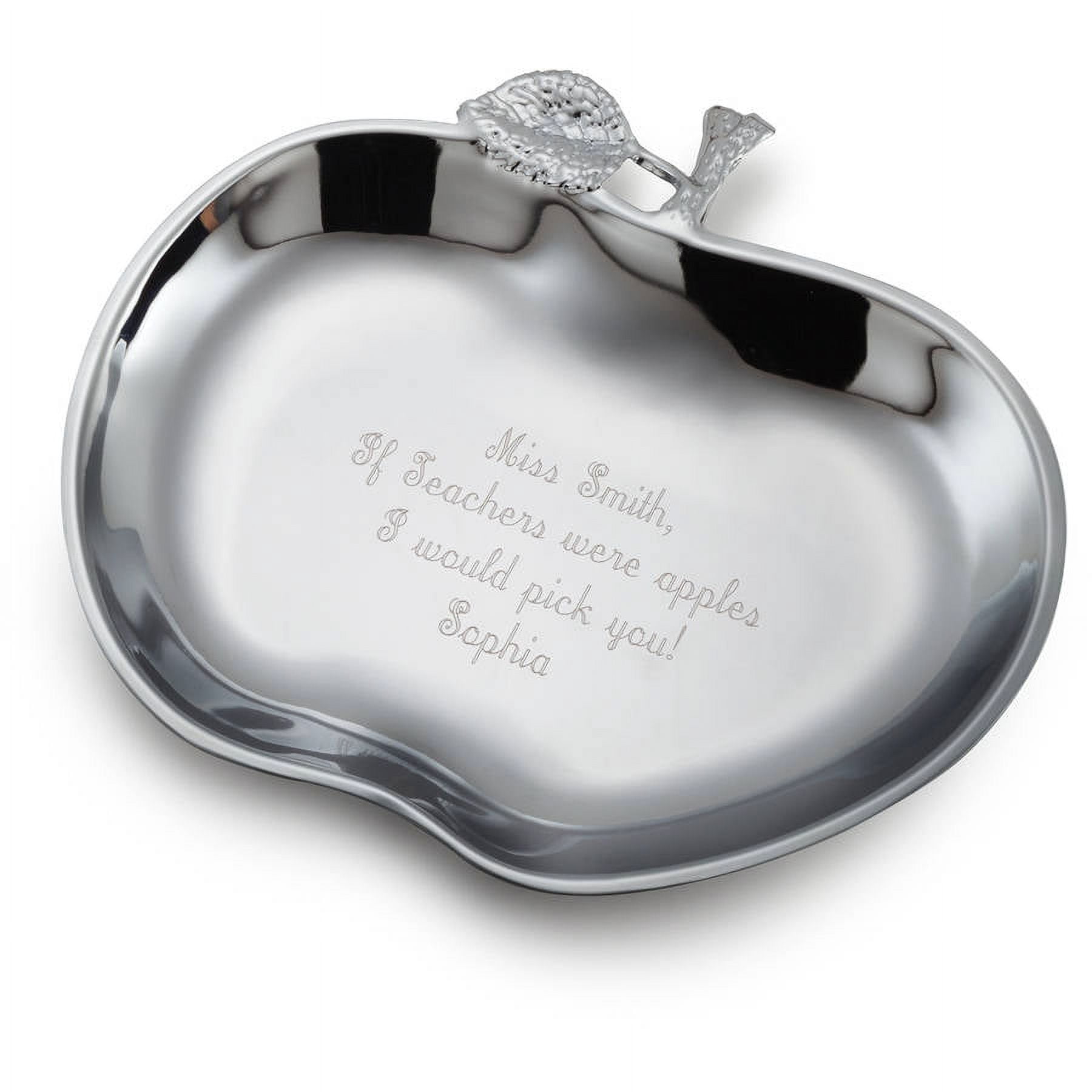 Personalized Silver Apple Tray - Walmart.com
