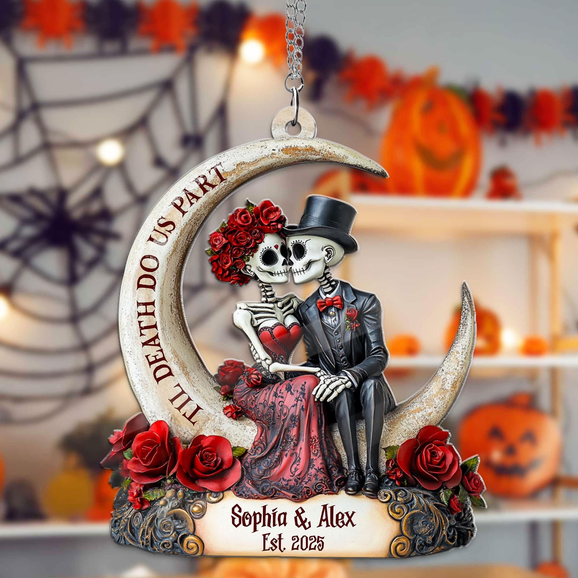 Personalized Skeleton Couples Acrylic Window D‚cor ? Gothic Wedding ...