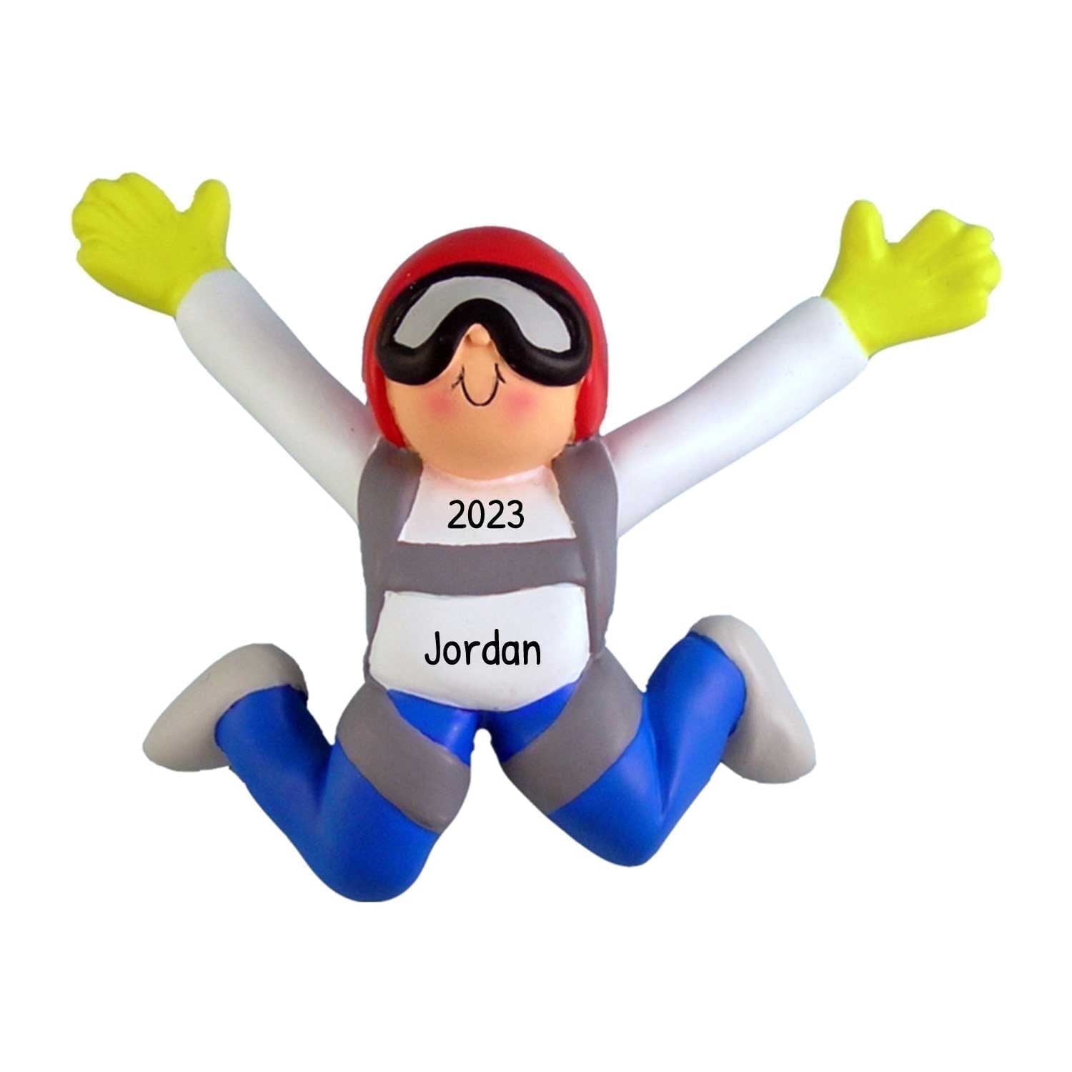 Personalized Skydiving Christmas Ornament 2024 Male Skydiver Ornament 1 ...