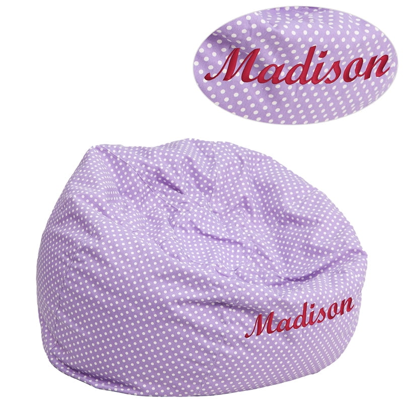 TXT Lavender Bean Bag Chair DG-BEAN-SMALL-DOT-PUR-TXTEMB-GG - Walmart.com
