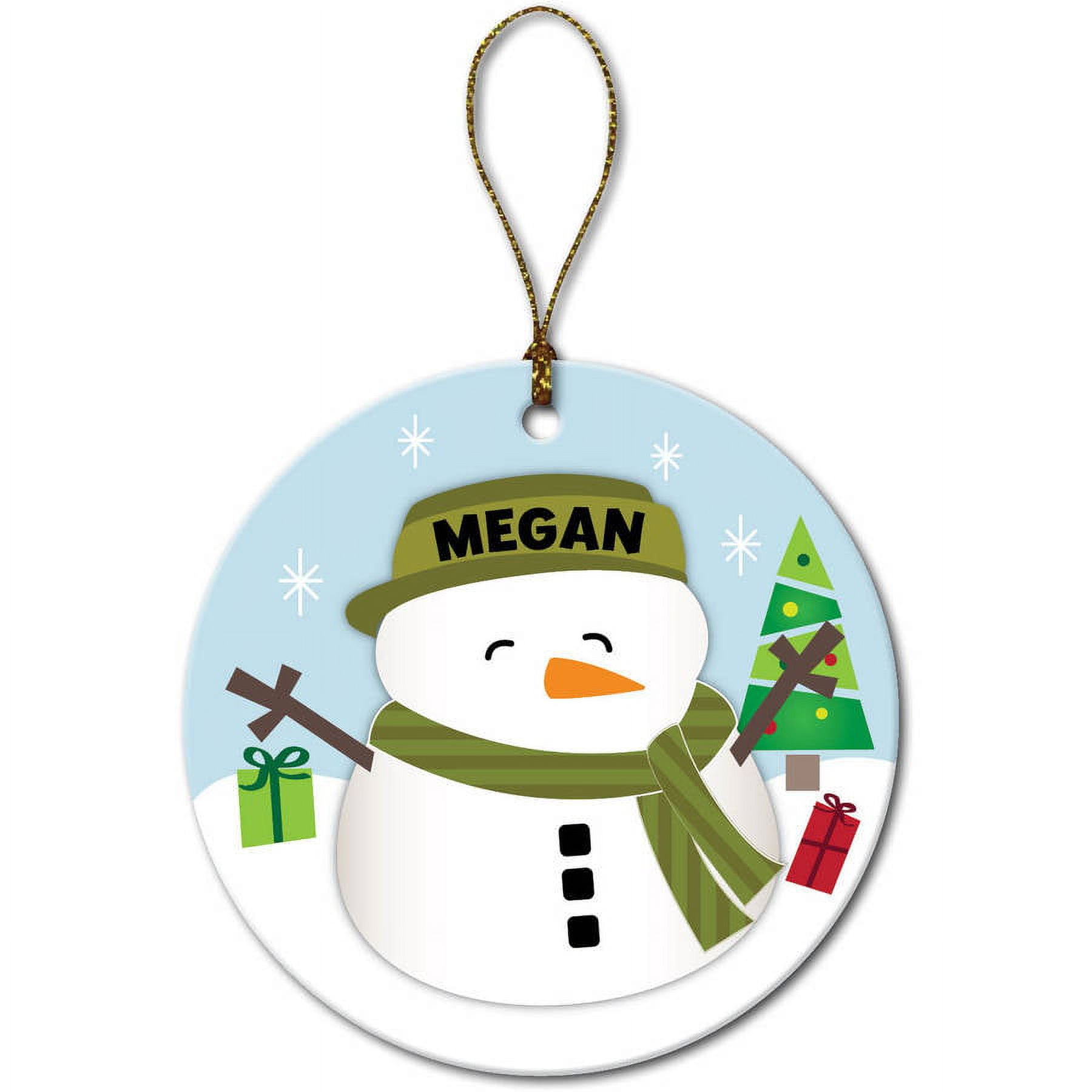 Personalized Snowman Ornament - Walmart.com