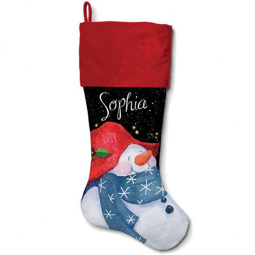 Personalized Snowman Stocking, 4 Colors To Choose From - Walmart.com