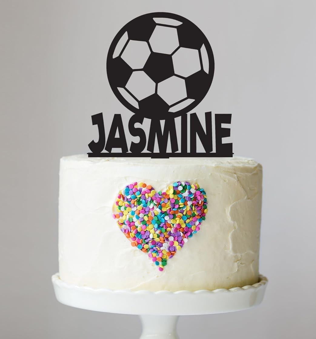 Personalized Soccer Cake Topper with Keepsake Base, Soccer Player ...