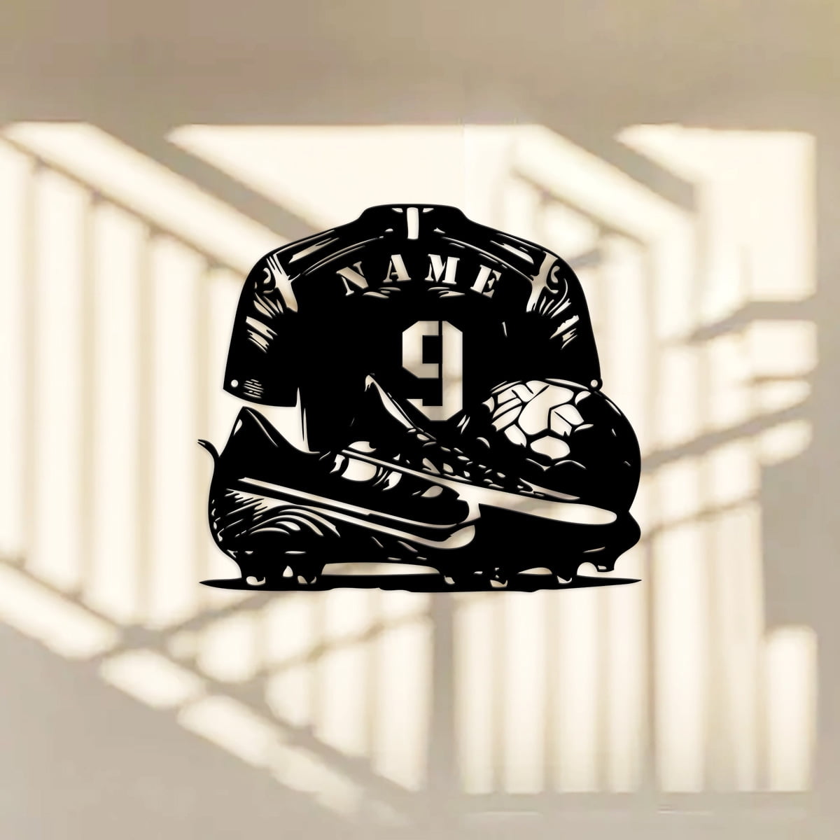 Personalized Soccer Jersey and Cleats Metal Wall Art – Customizable ...