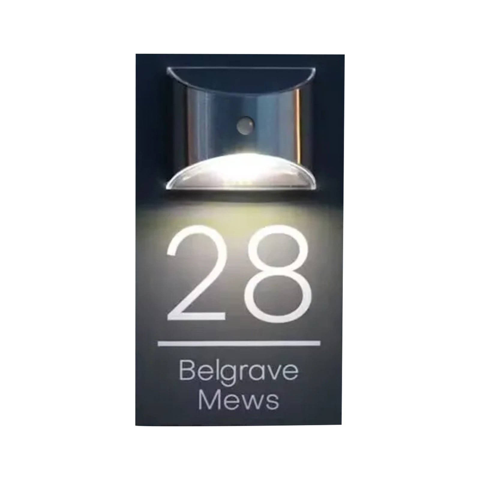 Personalized Solar House Number Modern Plaques with Light, Custom Front ...