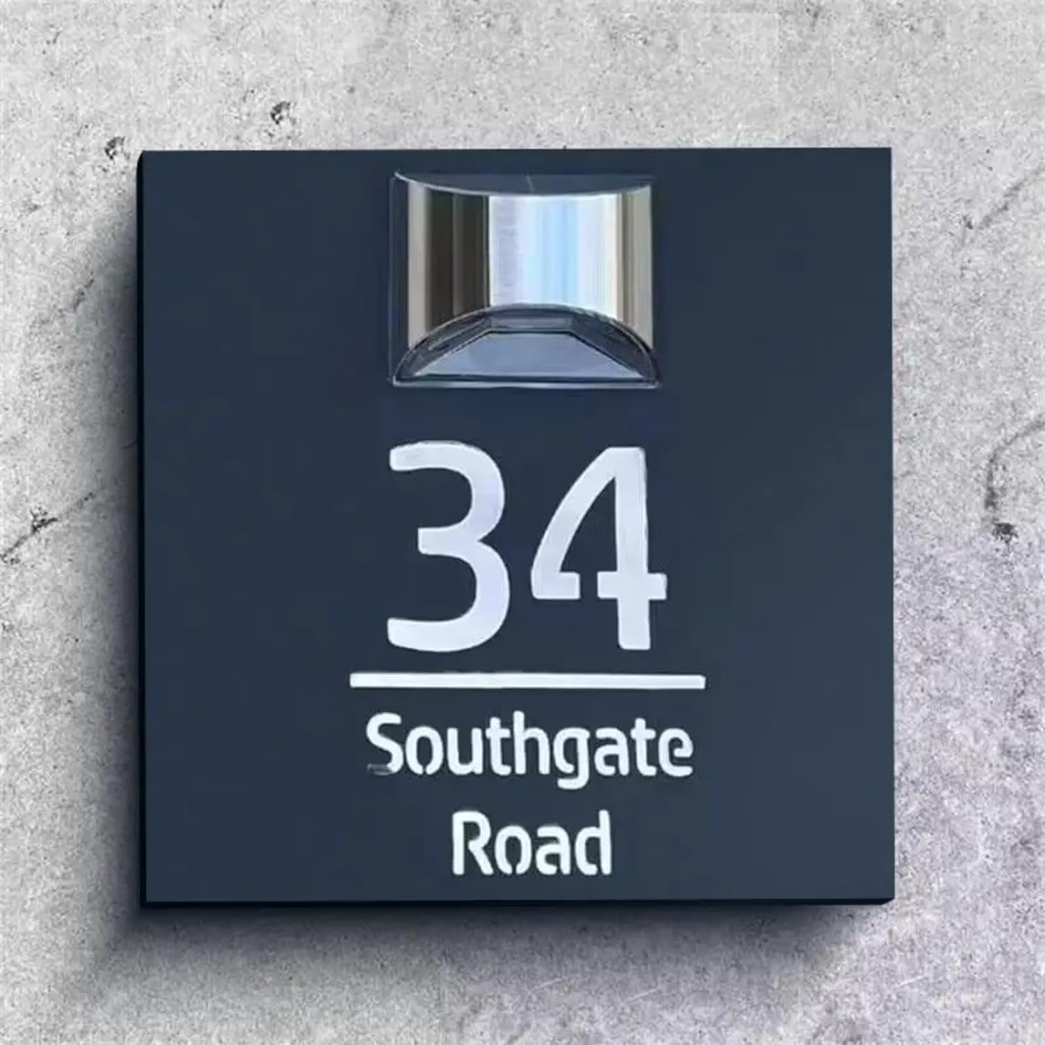 Personalized Solar Modern Door Plaque,Address Plaque Lighted with LED ...