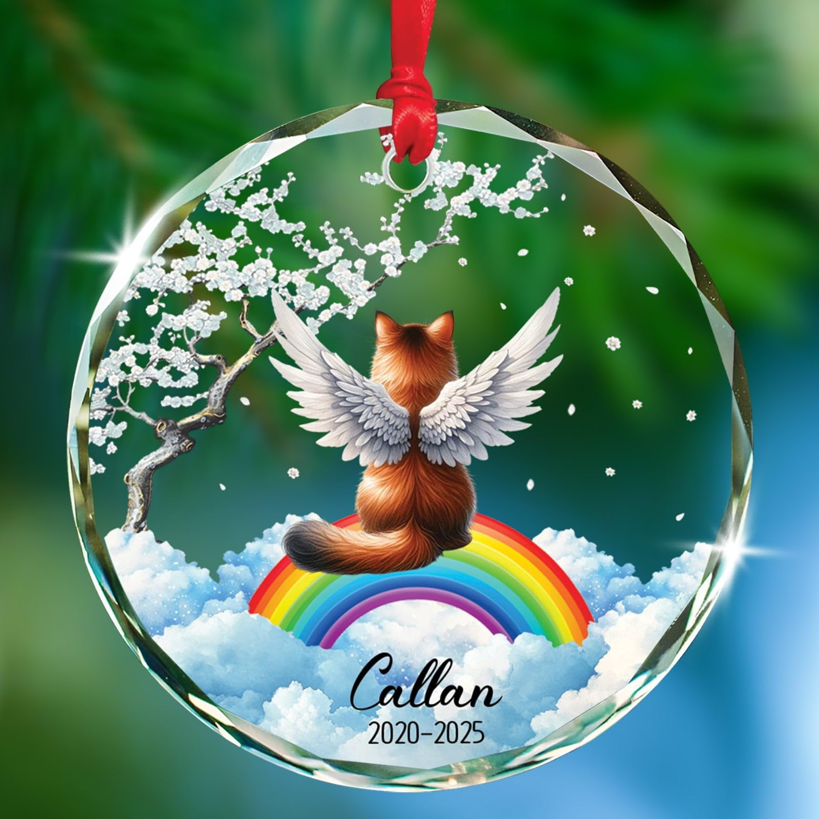 Personalized Somali Memorial Glass Ornament Xmas, in Loving Memory of ...