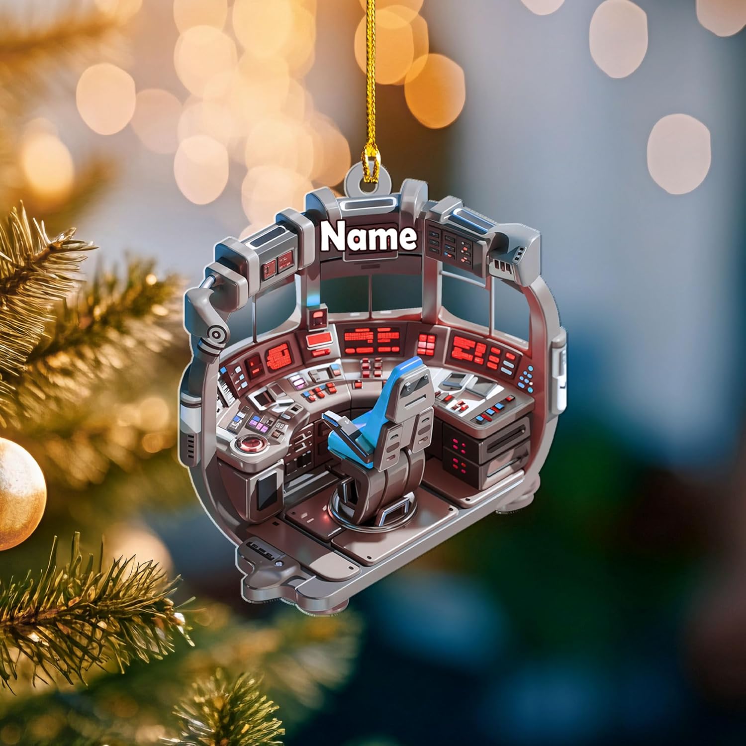 Personalized Space Rocket Ship Christmas Ornament, Space Gifts, Rocket ...