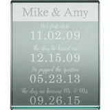 Personalized Special Dates 4" x 5" Glass Keepsake - Walmart.com
