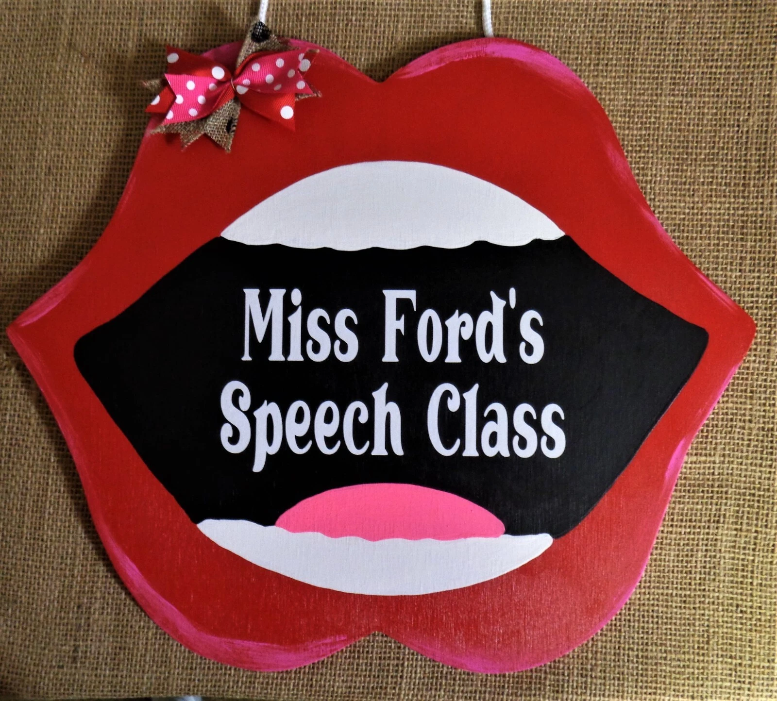 Personalized Speech Teacher Sign Wall Art Door Plaque Hanger School ...