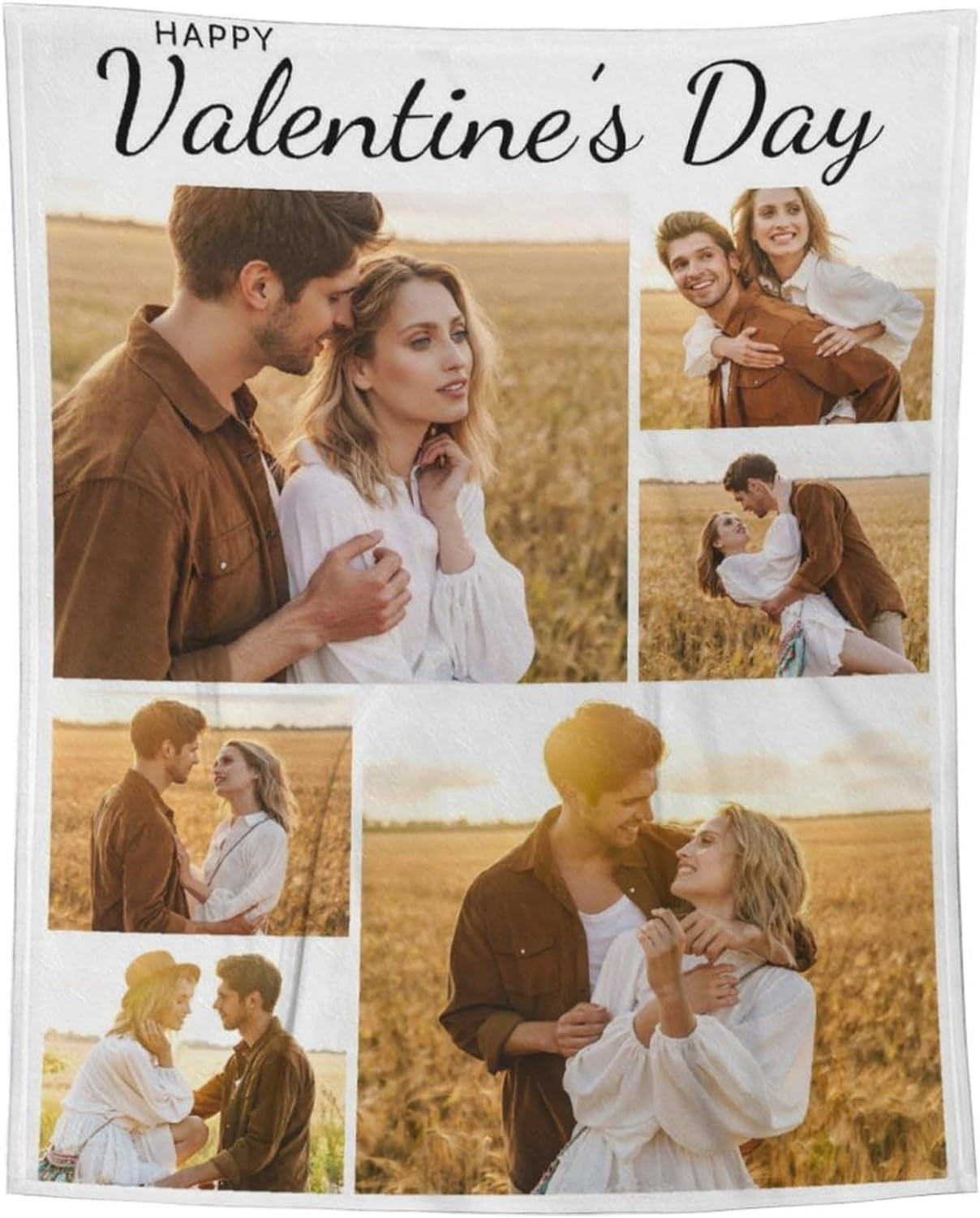 Personalized Spotify Code Music Blanket,Customized Blankets with Photos for Couples Lover ...