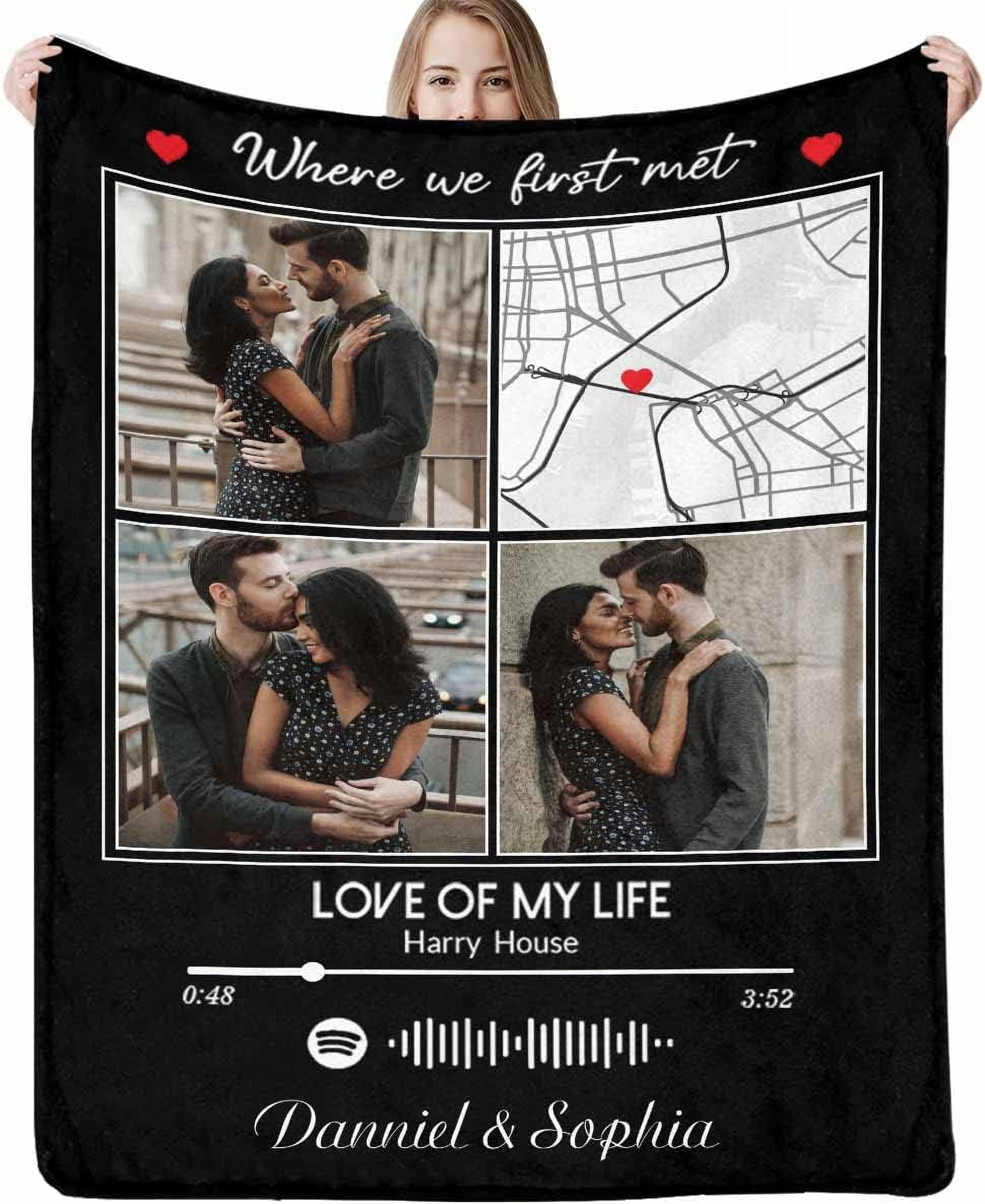 Personalized Spotify Code Music Blanket,Customized Blankets with Photos ...