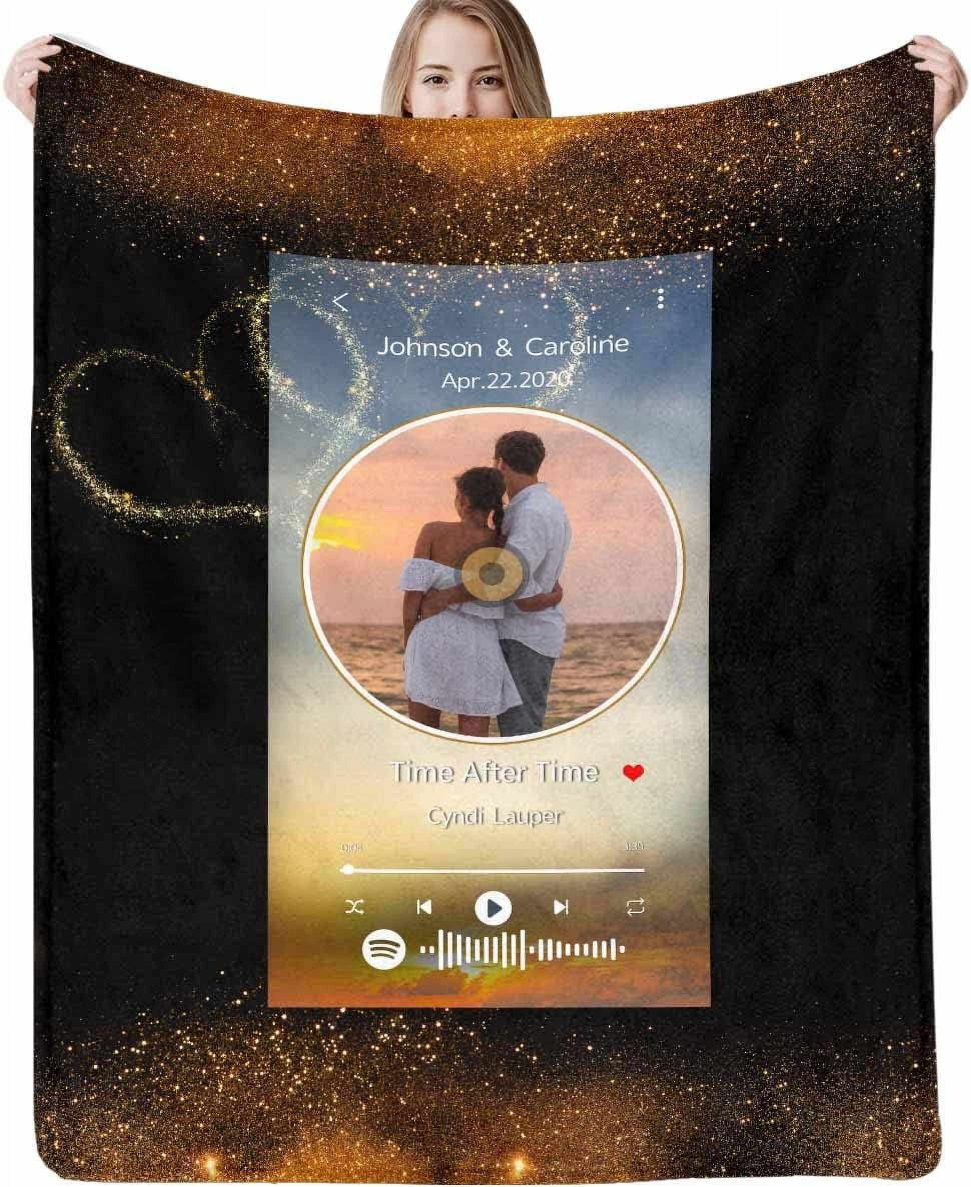 Personalized Spotify Code Music Blanket,Customized Blankets with Photos ...