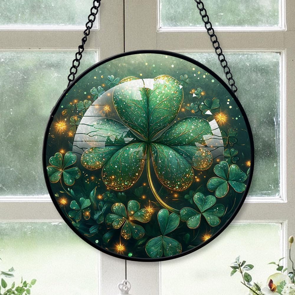 Personalized St Patricks Day Suncatcher Stained Glass, St Patricks Day ...
