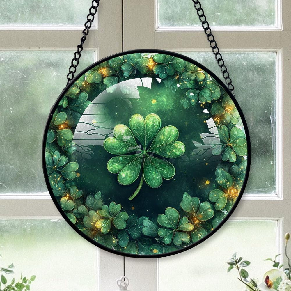 Personalized St Patricks Day Suncatcher Stained Glass, St Patricks Day ...