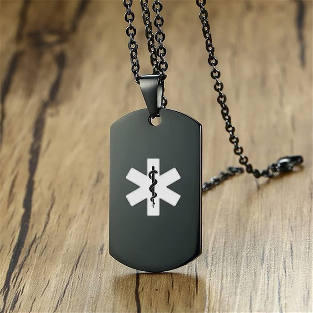 Personalized Stainless Steel Medical Alert No Mri Necklace Deivce ...
