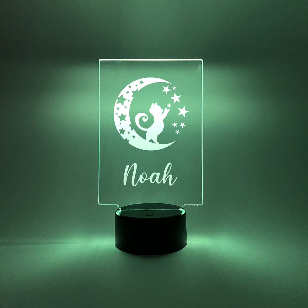 Personalized Stand Night Light Up Lamp Multi Color LED Custom Free ...