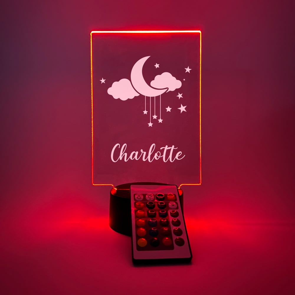 Personalized Stand Night Light Up Lamp Multi Color LED Custom Free ...