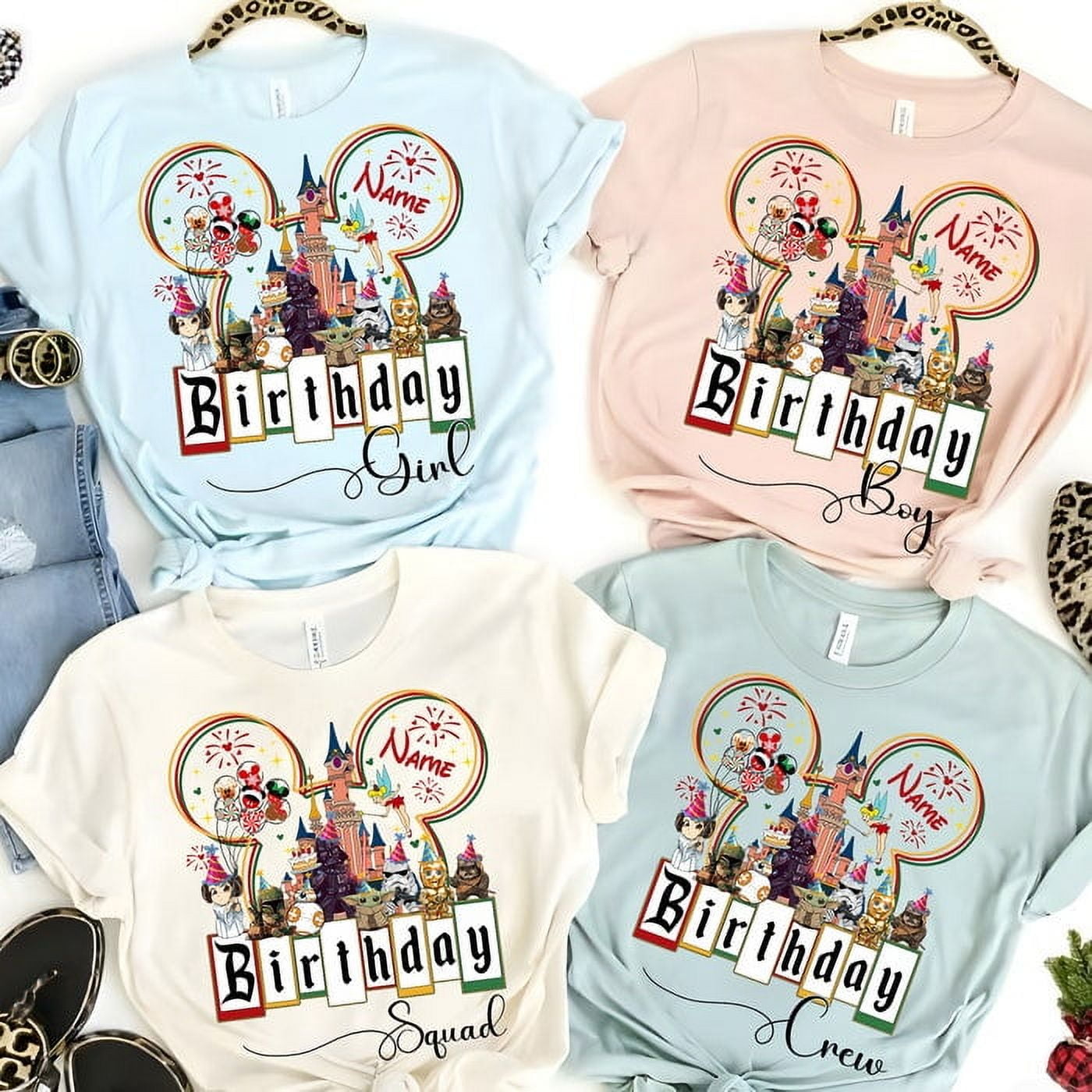 Personalized Star Wars Birthday Mickey Balloon Shirts, Disney Birthday ...