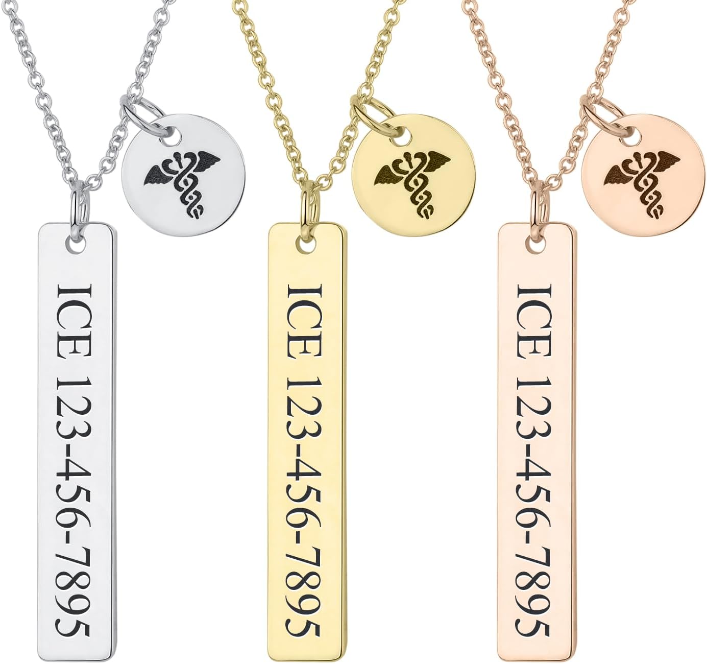 Personalized Sterling Silver Medical Alert Necklace for Men & Women ...