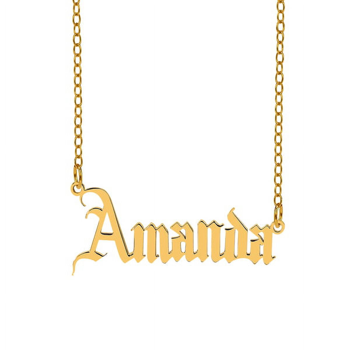 Personalized Sterling Silver or 14K Gold Plated Sterling Silver "Amanda ...