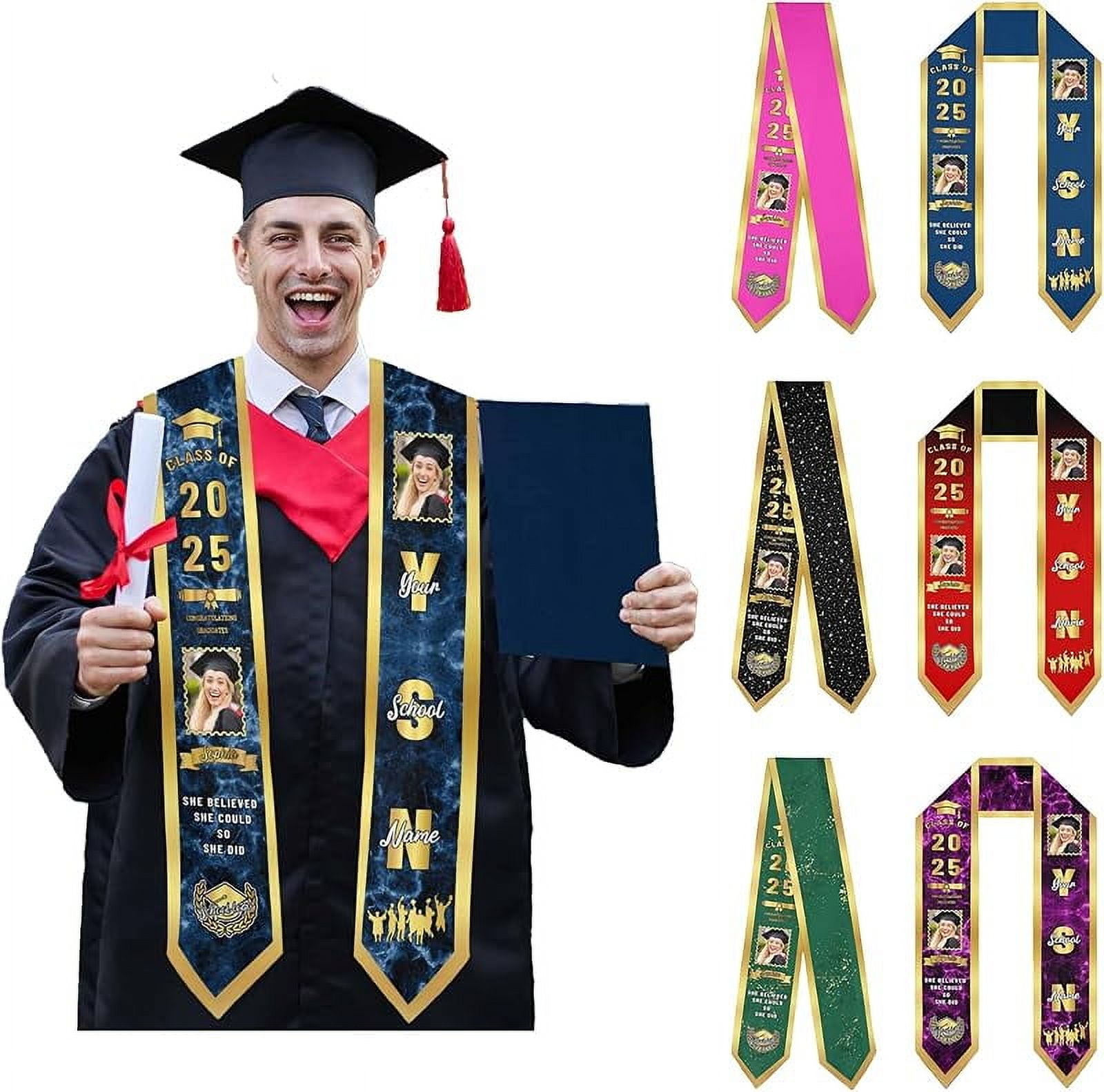 Personalized Stoles For Graduation 2025, Graduation Sash, Stole With ...