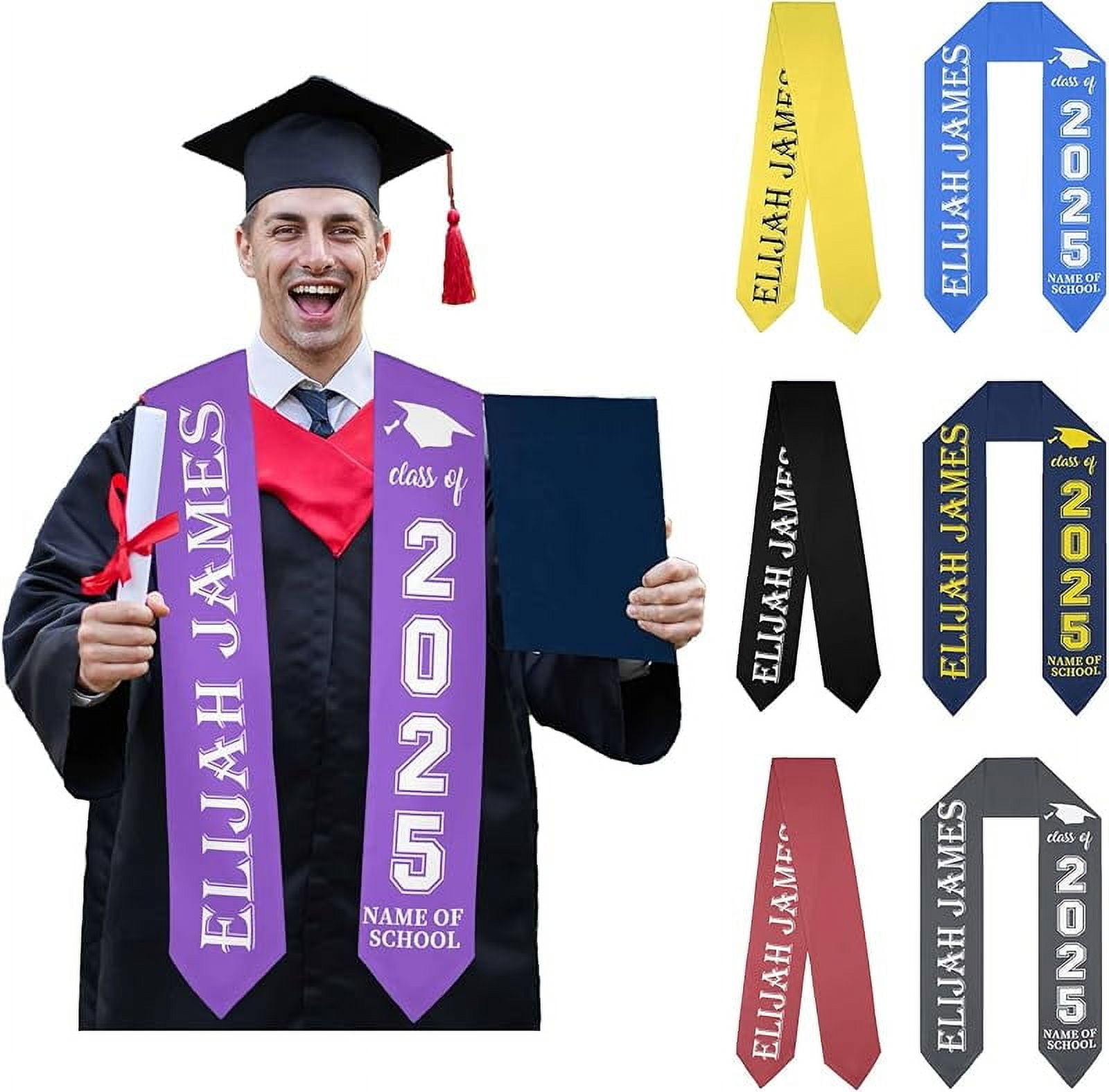 Personalized Stoles For Graduation 2025, Graduation Sash, Stole With ...