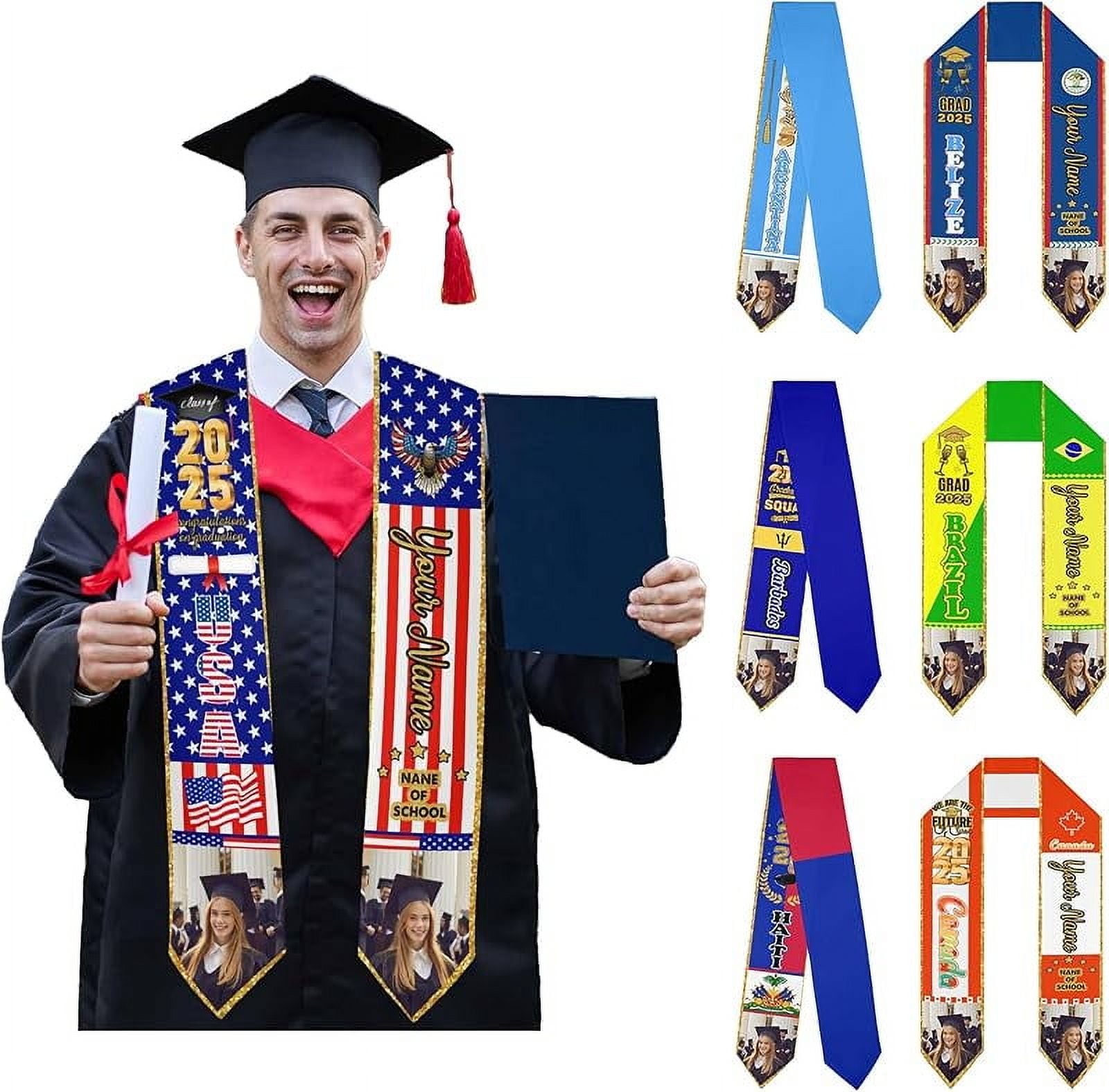 Personalized Stoles For Graduation 2025, Graduation Sash, Stole With ...