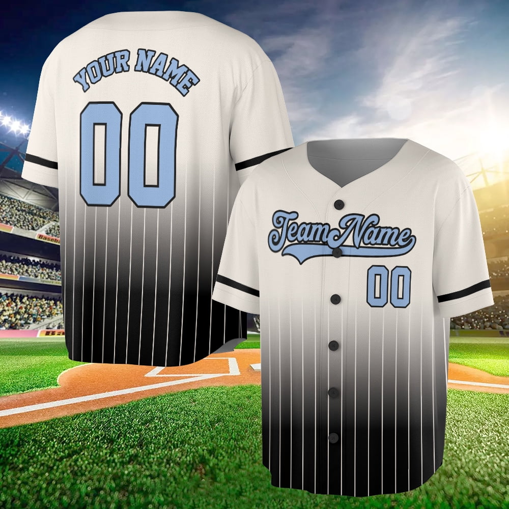 Personalized Stripe Line Color Baseball Jersey For Baseball Fans ...