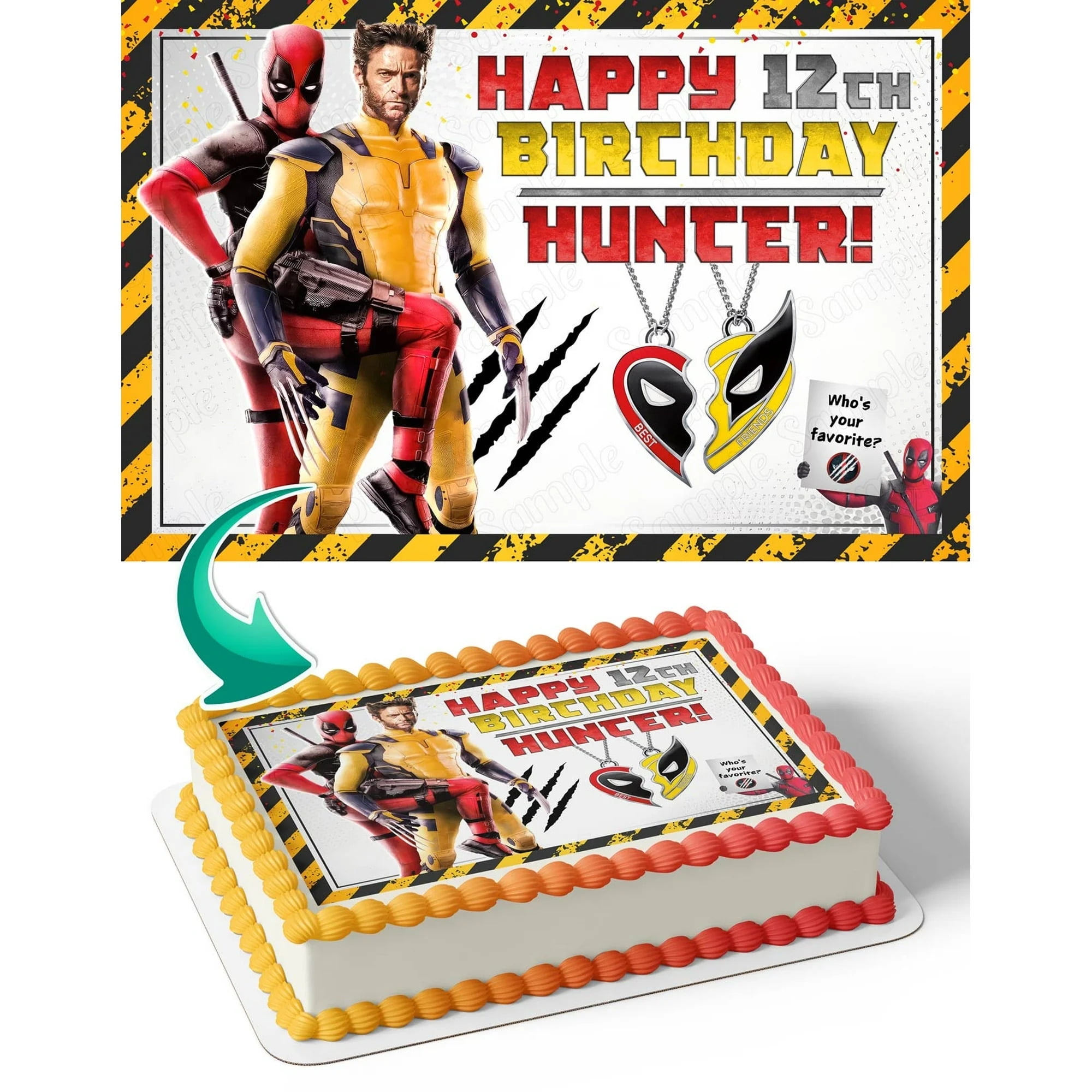 Personalized SugarMeLicious Deadpool & Wolverine Edible Cake Topper – 1 ...