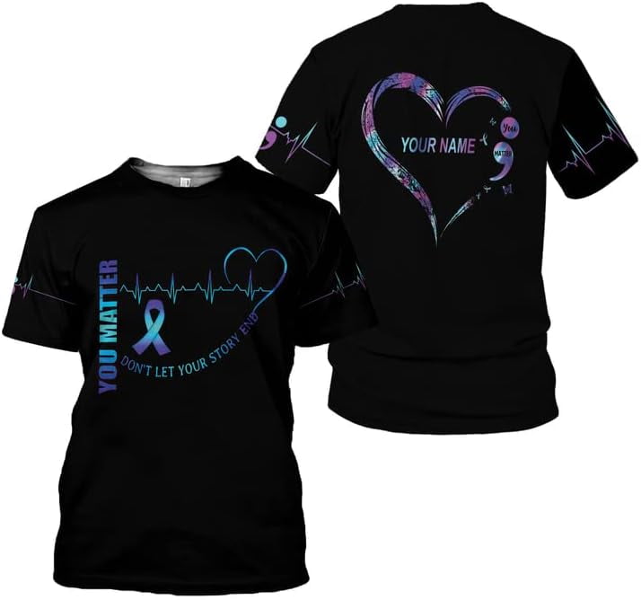 Personalized Suicide Awareness Shirt, Suicide Prevention Awareness ...