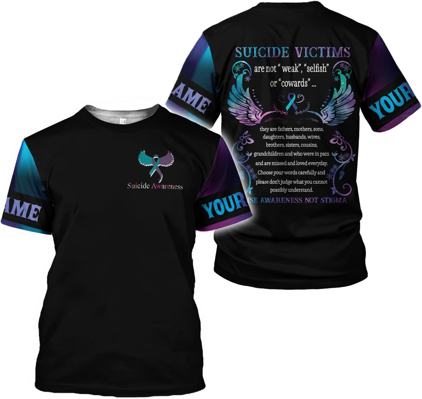 Personalized Suicide Awareness Shirt, Suicide Prevention Awareness ...