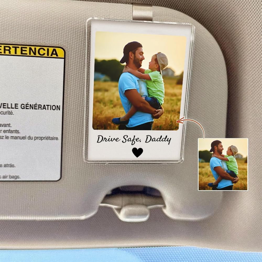 Personalized Sun Visor Picture Clip, Custom Photo Car Visor Clip ...